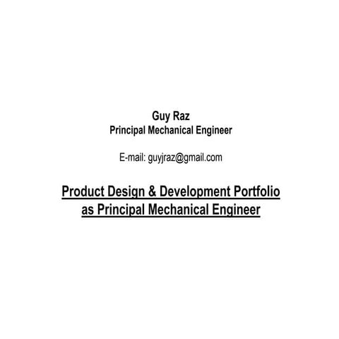 Product design portfolio guy raz 10-1-2018 | PDF | Computer Peripherals | Computing