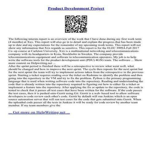 Product Development Project | PDF