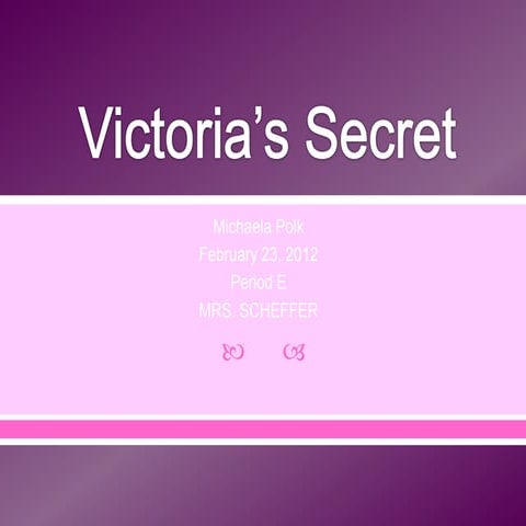 Victoria's Secret Product Development | PPT