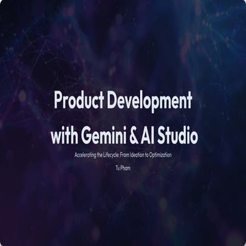 Product Development with Gemini & AI Studio | PDF