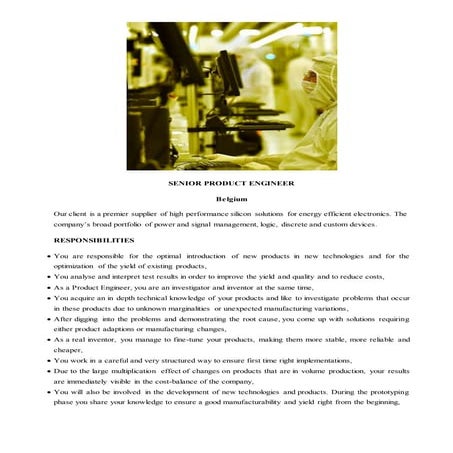 JD Senior Production Engineer | DOCX