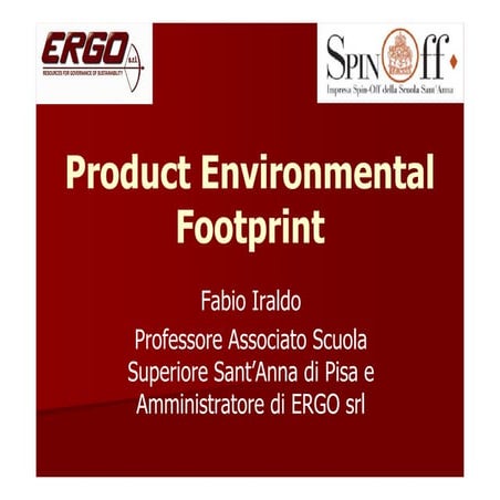 Product environmental footprint [modalità compatibilità] | PDF