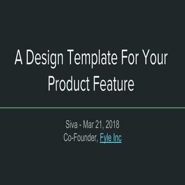 Product feature design template | PPT
