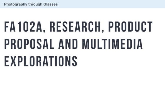 Fa 102a Motion Graphic Exploration | PPT