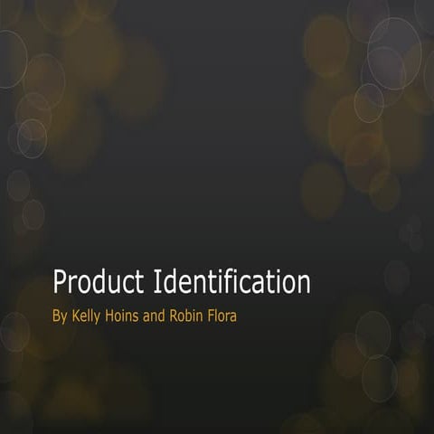 Product Identification Activity | PPTX