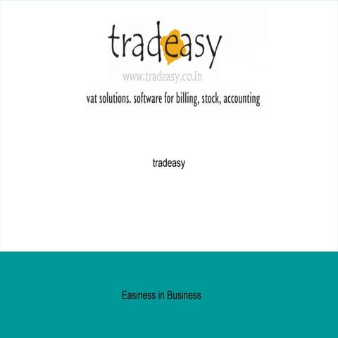 Product information of tradeasy business software | PPT