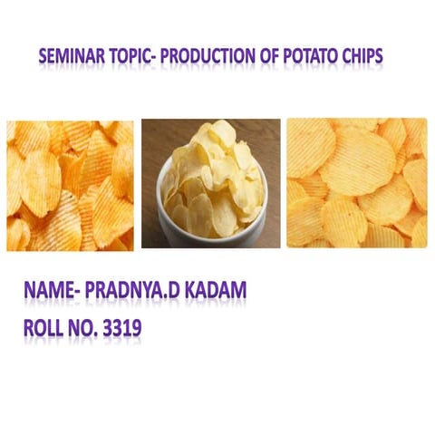 presentation on producation process of potato chips | PPTX