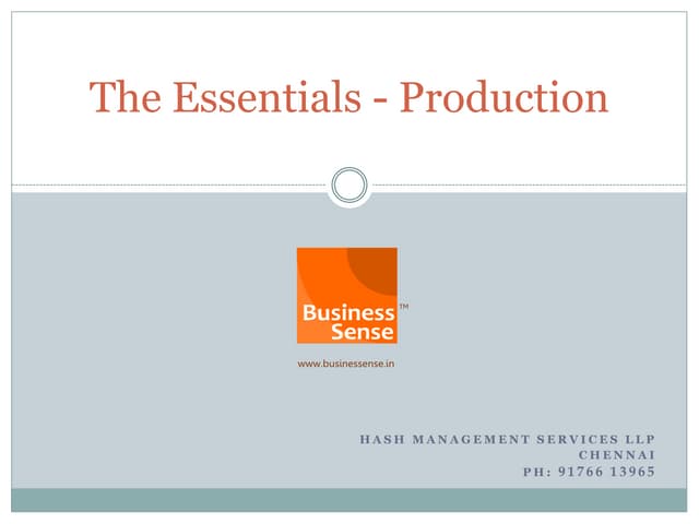 Production planning english | PDF