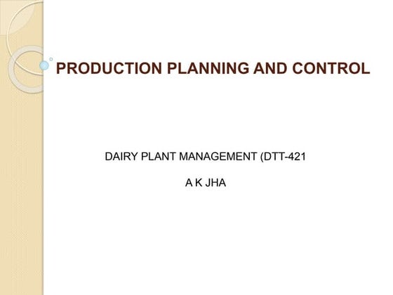 production planning_ Engineering Management | PPT
