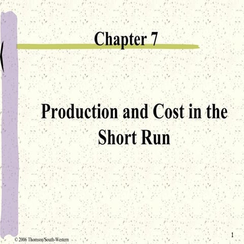Production And Cost In The Short Run | PPT
