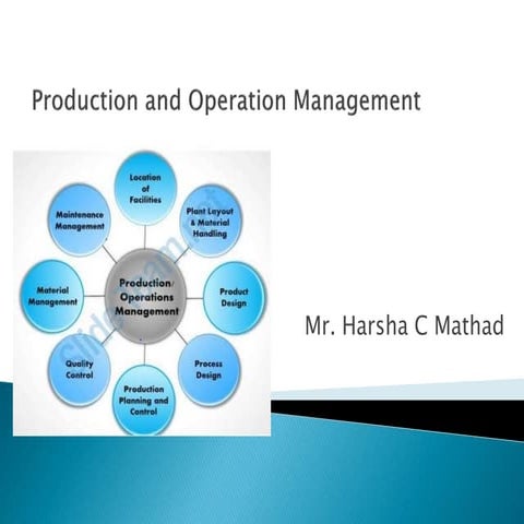Production and operation management | PPT
