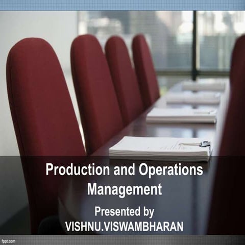 Production and operations management | PPTX