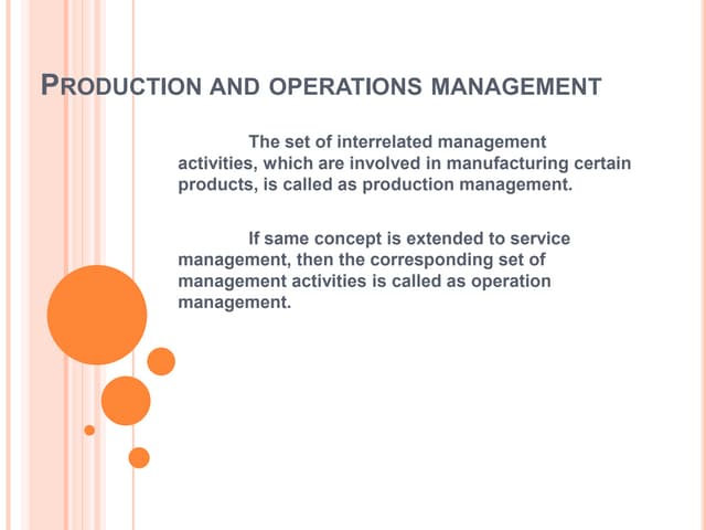 2. scope of operations management