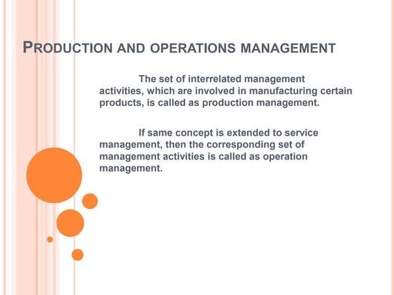 Unit-1 Operations management notes - MBA | PDF