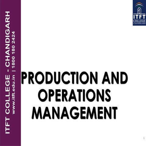 ITFT--Production,operations, management | PPT