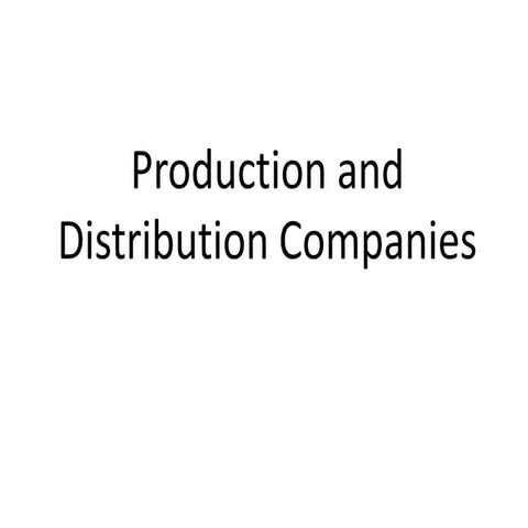 Production companies | PPT