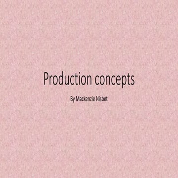 Production concepts | PPT
