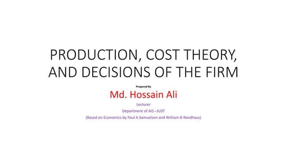 Least cost combination | PPT