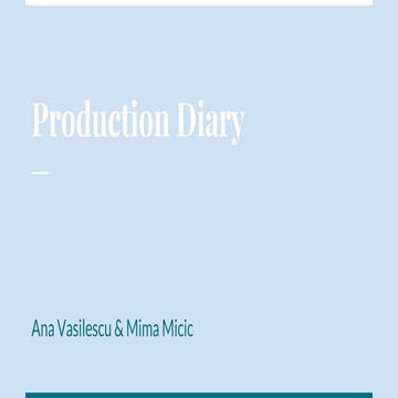 A2 Level Media Studies Production Diary | PPTX
