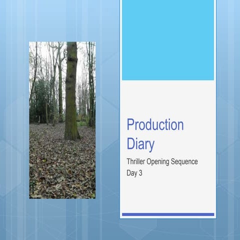 Production Diary Day 3 | PPTX | Video Production | Content Production