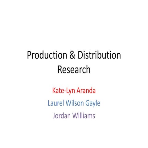 Production & distribution research | PPT