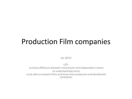 The six big film companies | PPT