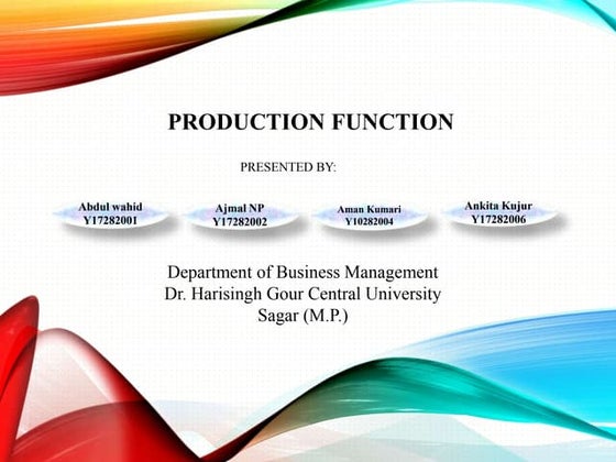 Production Analysis | PPT