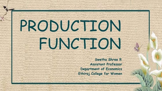 Production Analysis | PPT