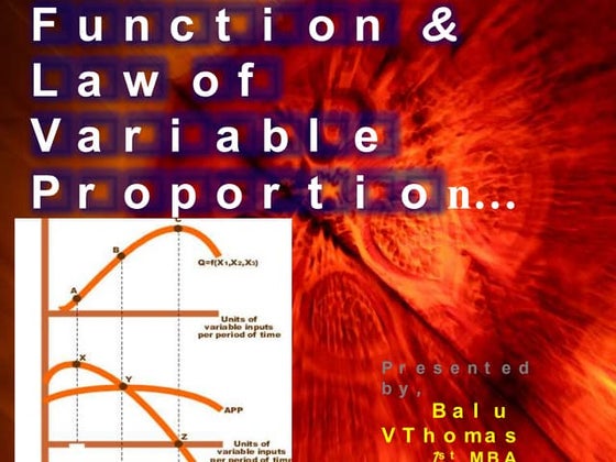 Law of variable proportion | PPTX