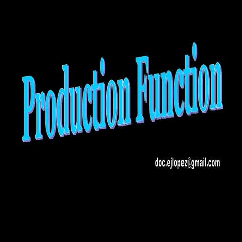Production function lesson 4 | PPT