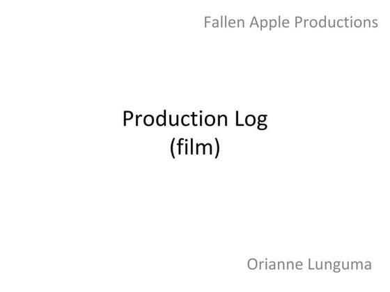 Production log | PPT