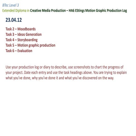 Production log | PPT