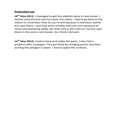 Production log | DOCX