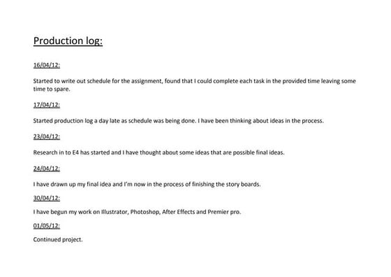 Production log 210512 | DOCX