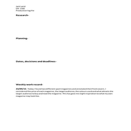Production log file | DOCX