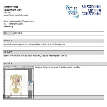 Production Log | DOC