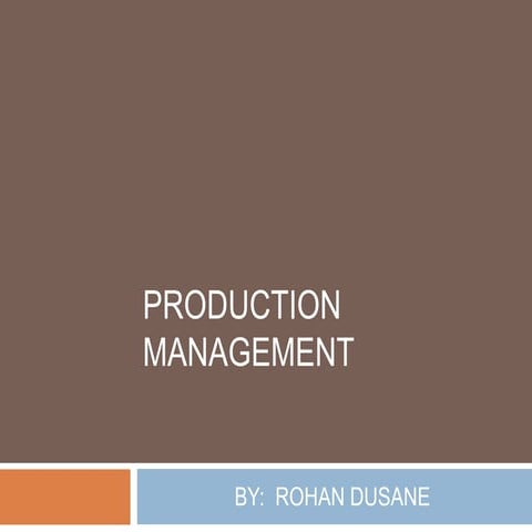 Production management | PPTX