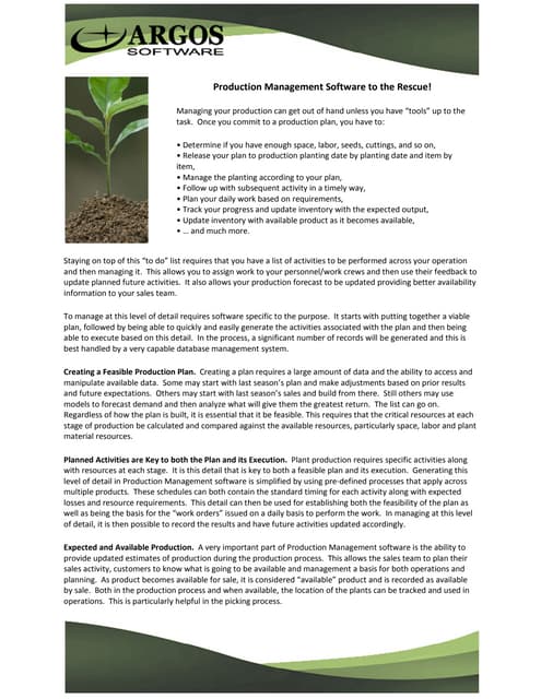 Argos Software presentations