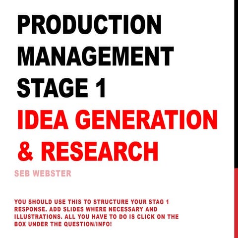 Final film idea mind map | DOCX