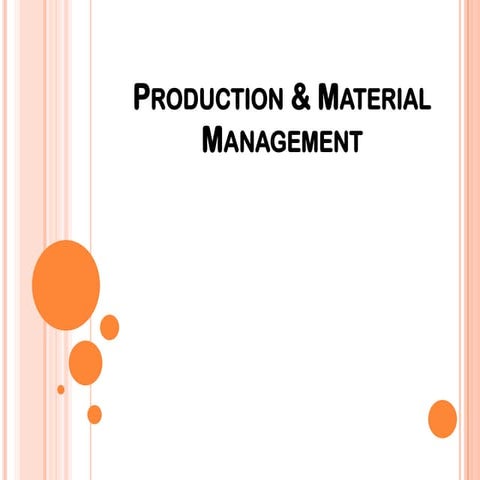 Production & material management | PPT