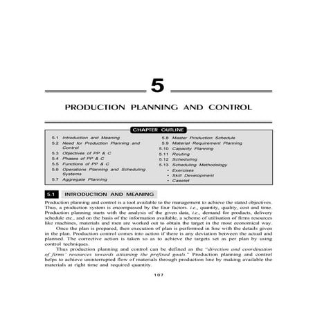Production Planning & Control | PDF