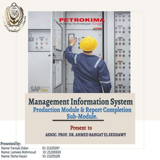 Production Module & Report Completion Sub-Module. .pptx