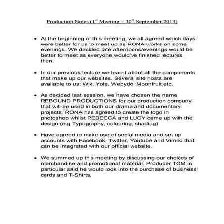 Rebound Production Notes 1 | DOCX