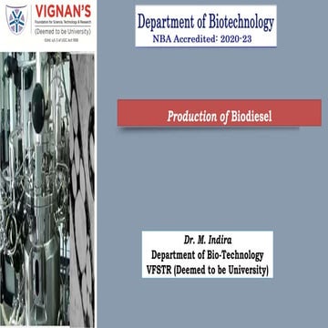 Biodiesel production and preparation techniques | PDF