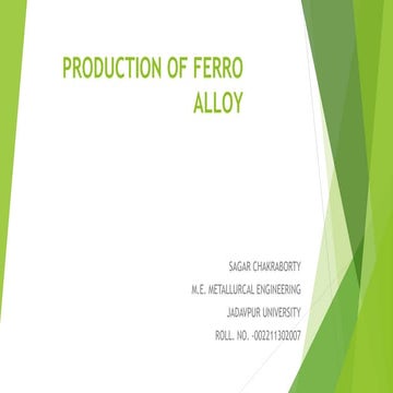 PRODUCTION OF FERRO ALLOY seminar.pptx