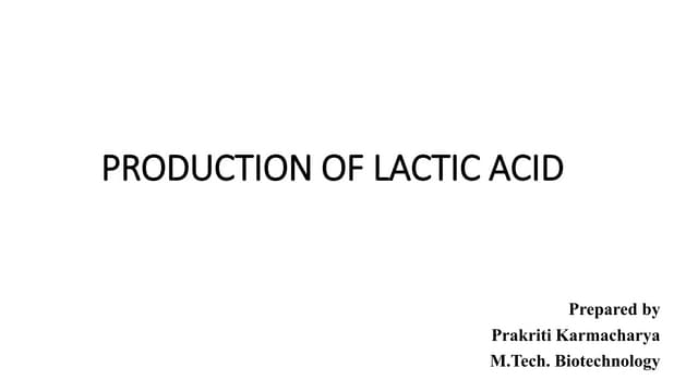Lactic acid fermentation | PPTX