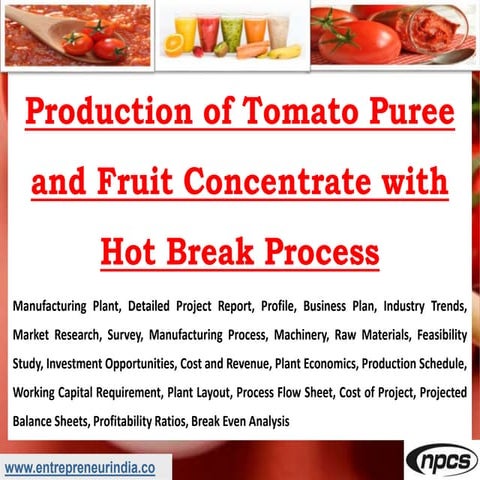 Production of Tomato Puree and Fruit Concentrate with Hot Break Process ...