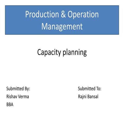 Capacity Planning Pptx