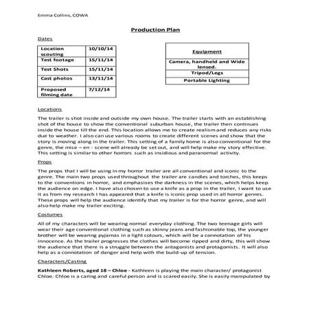 Production plan | PDF