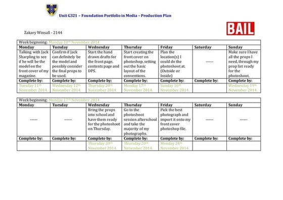 Production Plan | DOCX | Desktop Publishing | Computer Software and Applications
